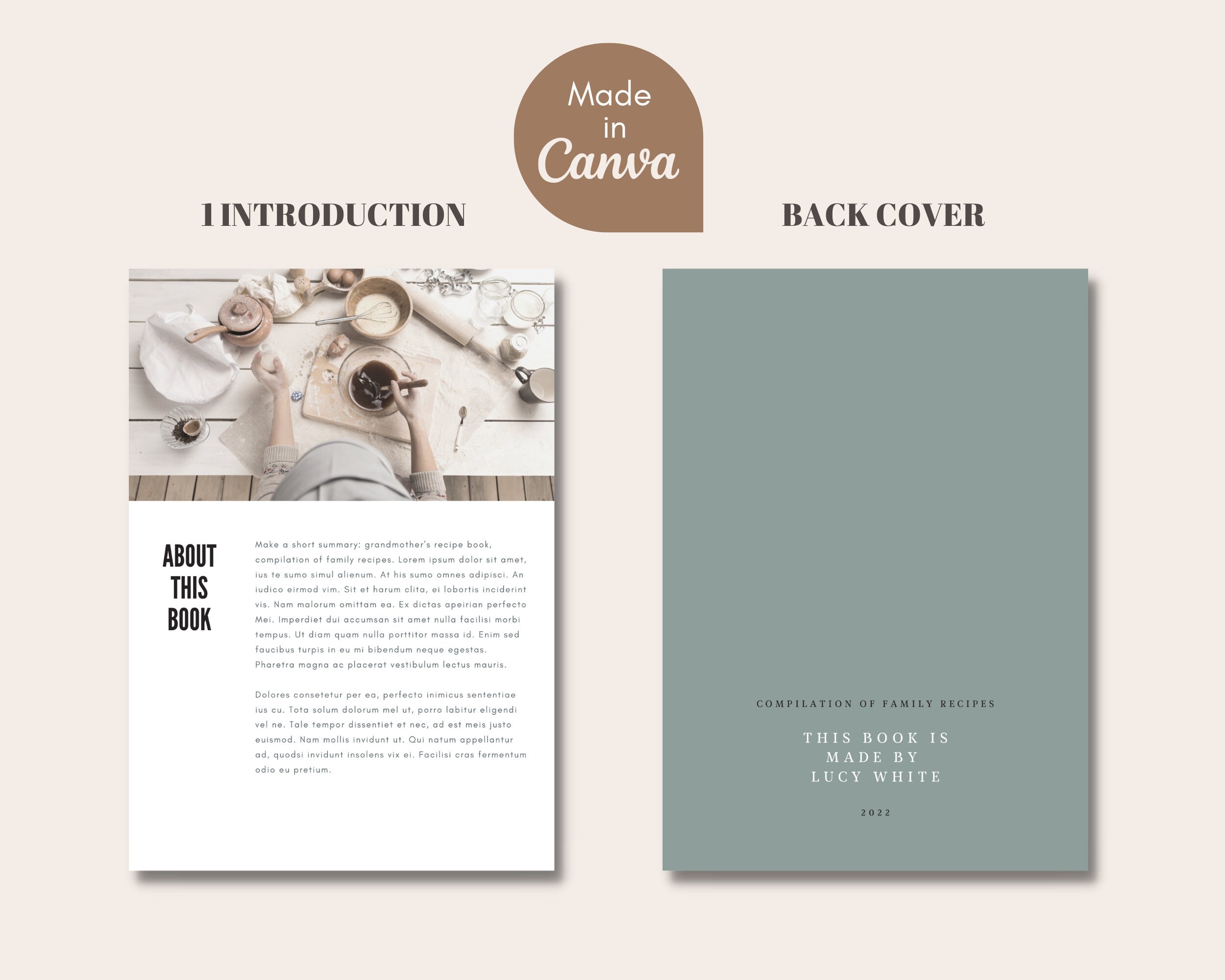 Editable Canva Cookbook Template: 14 Pages, A4/US Letter Size ...
