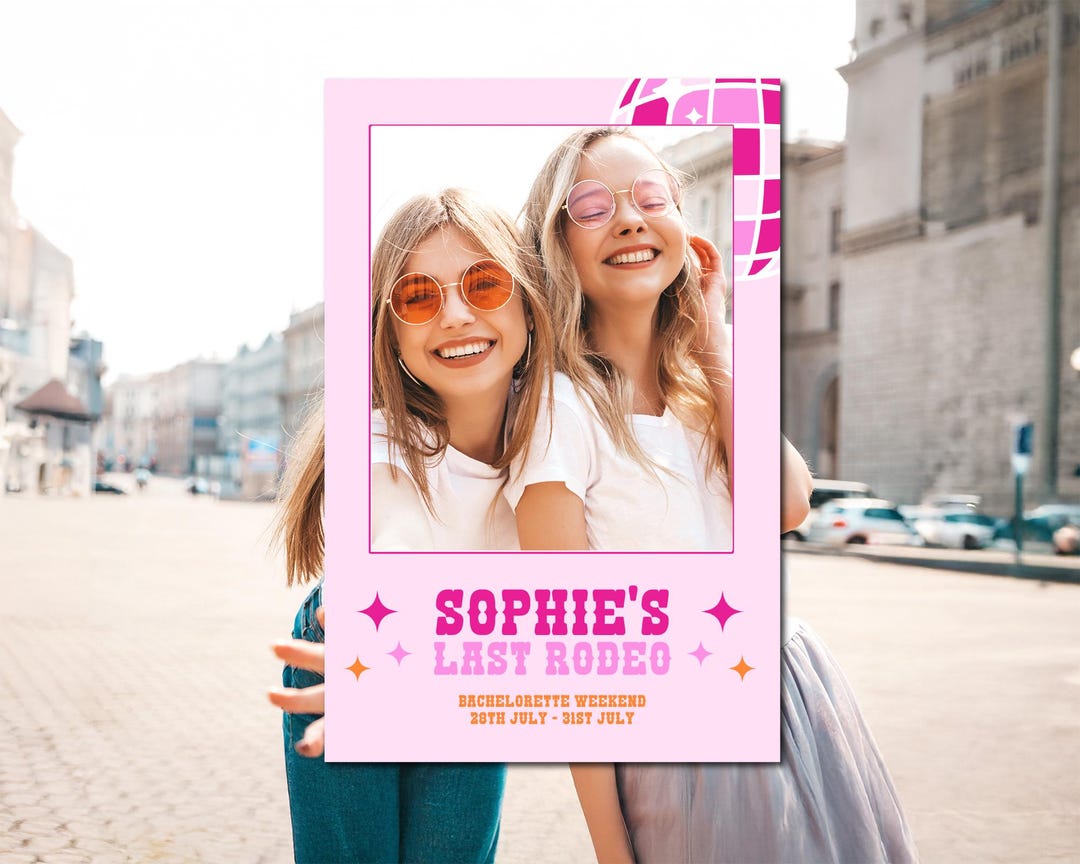 Printable Photo Booth Frame | Editable Photo Prop | Bridal Shower Photo ...