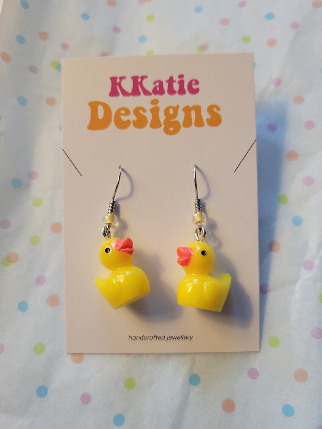 Ducky Earrings Kawaii Accessories Handmade Jewelry Gifts for Her Rubber ...