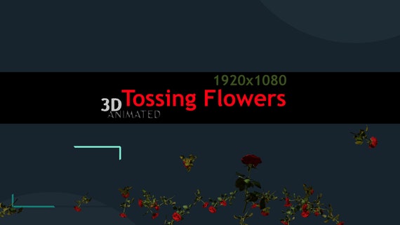 3D Tossing Flowers Twitch Streaming Alert WEBM 1920x1080 - Etsy