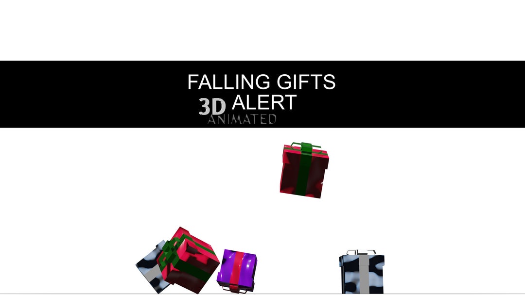 3D Falling Gifts Alert Animation Twitch Stream | Fullscreen WEBM ...