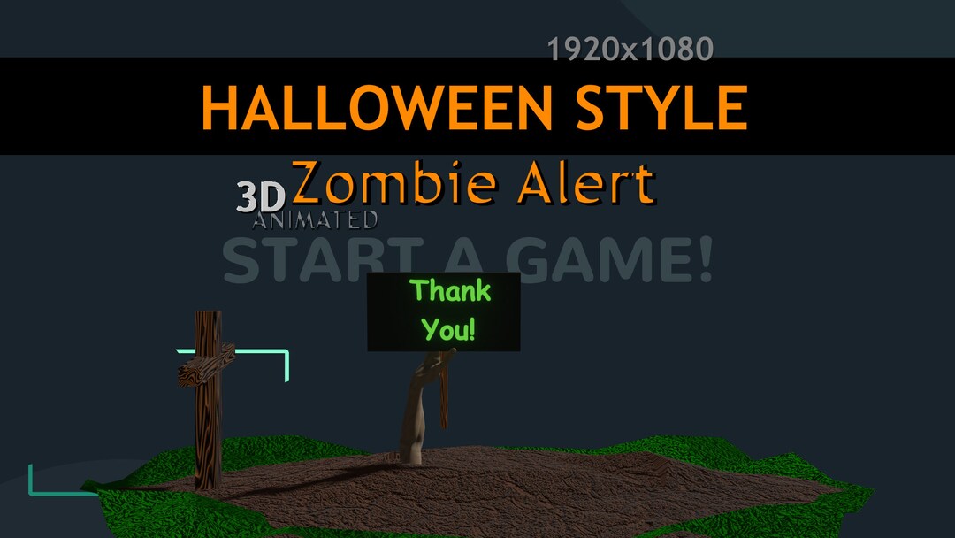 Halloween Zombie Thank You Twitch Stream Alert | Fullscreen WEBM ...