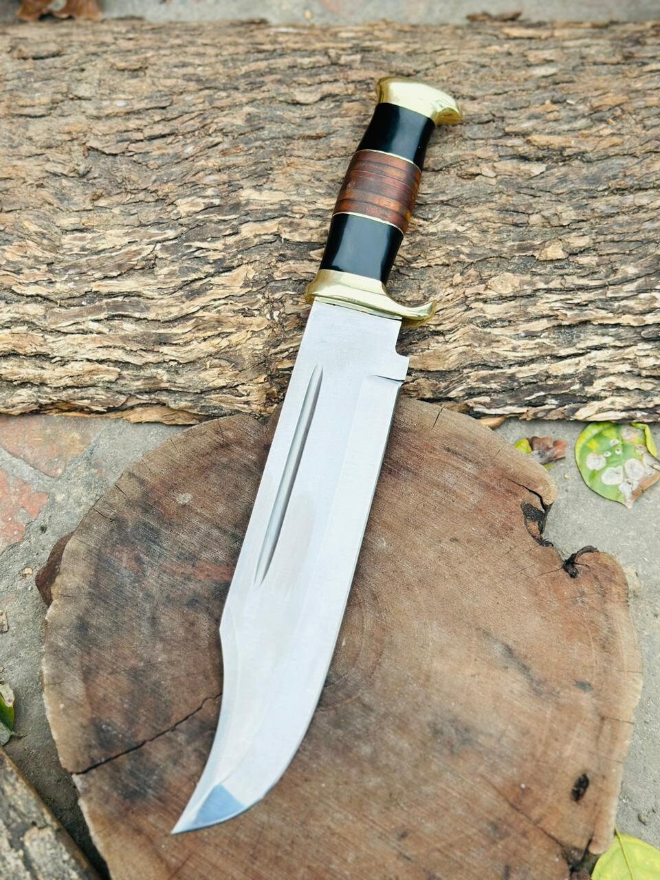 Hand Forged Stainless Steel Bowie Knife Blade 10 Inches Handle 5 Inches ...