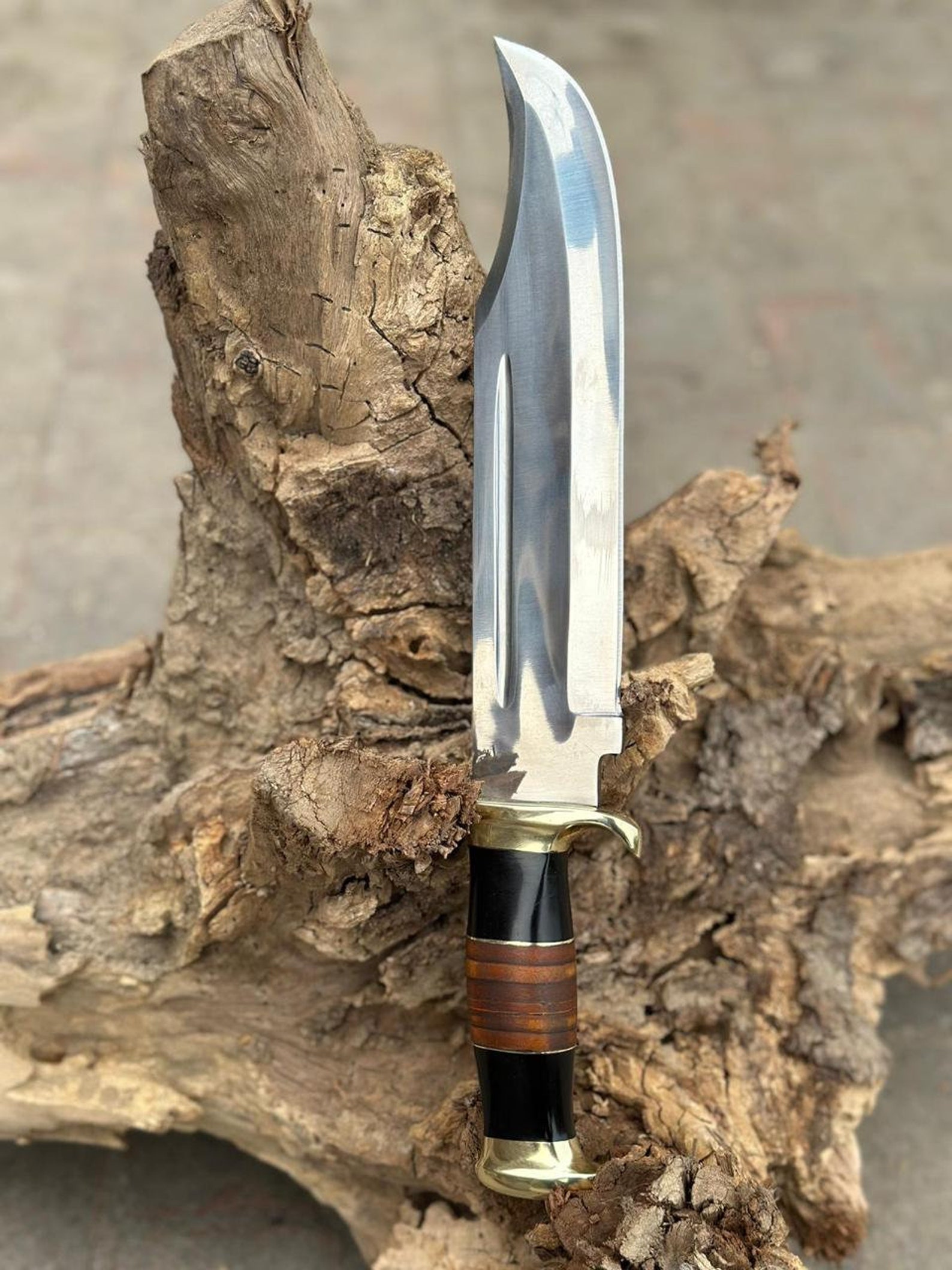 Hand Forged Stainless Steel Bowie Knife Blade 10 Inches Handle 5 Inches ...