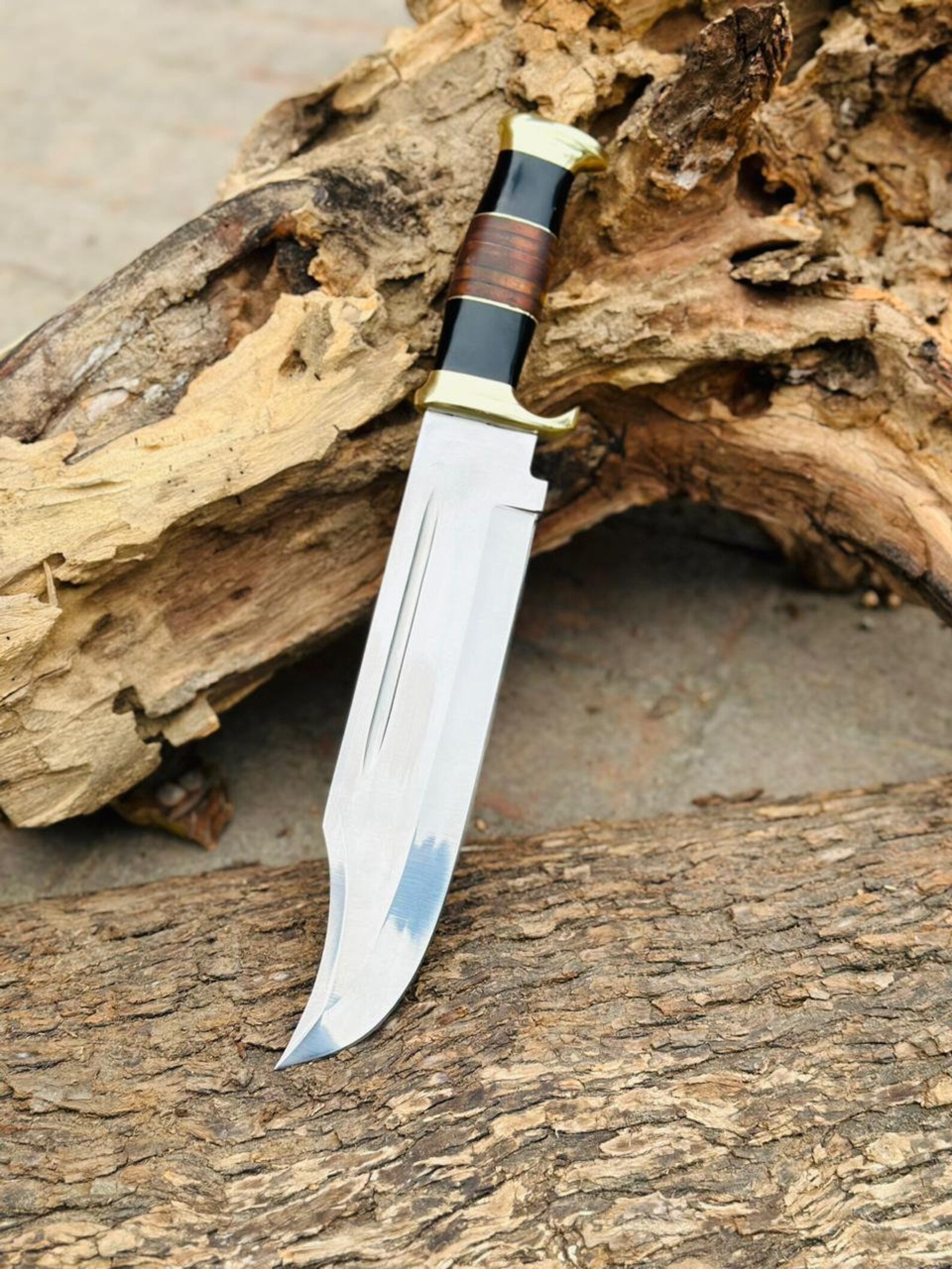 Hand Forged Stainless Steel Bowie Knife Blade 10 Inches Handle 5 Inches ...
