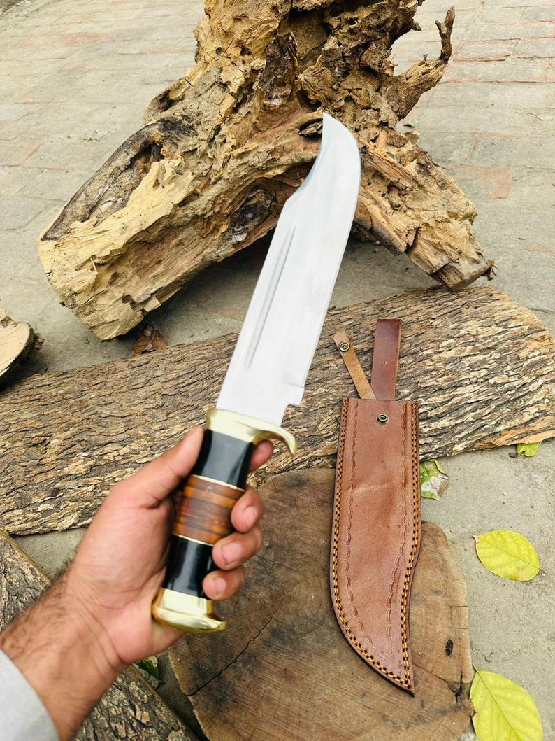 Hand Forged Stainless Steel Bowie Knife Blade 10 Inches Handle 5 Inches ...