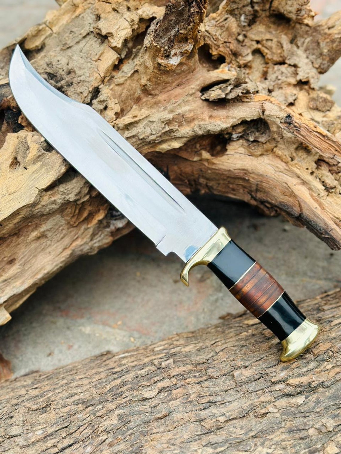Hand Forged Stainless Steel Bowie Knife Blade 10 Inches Handle 5 Inches ...