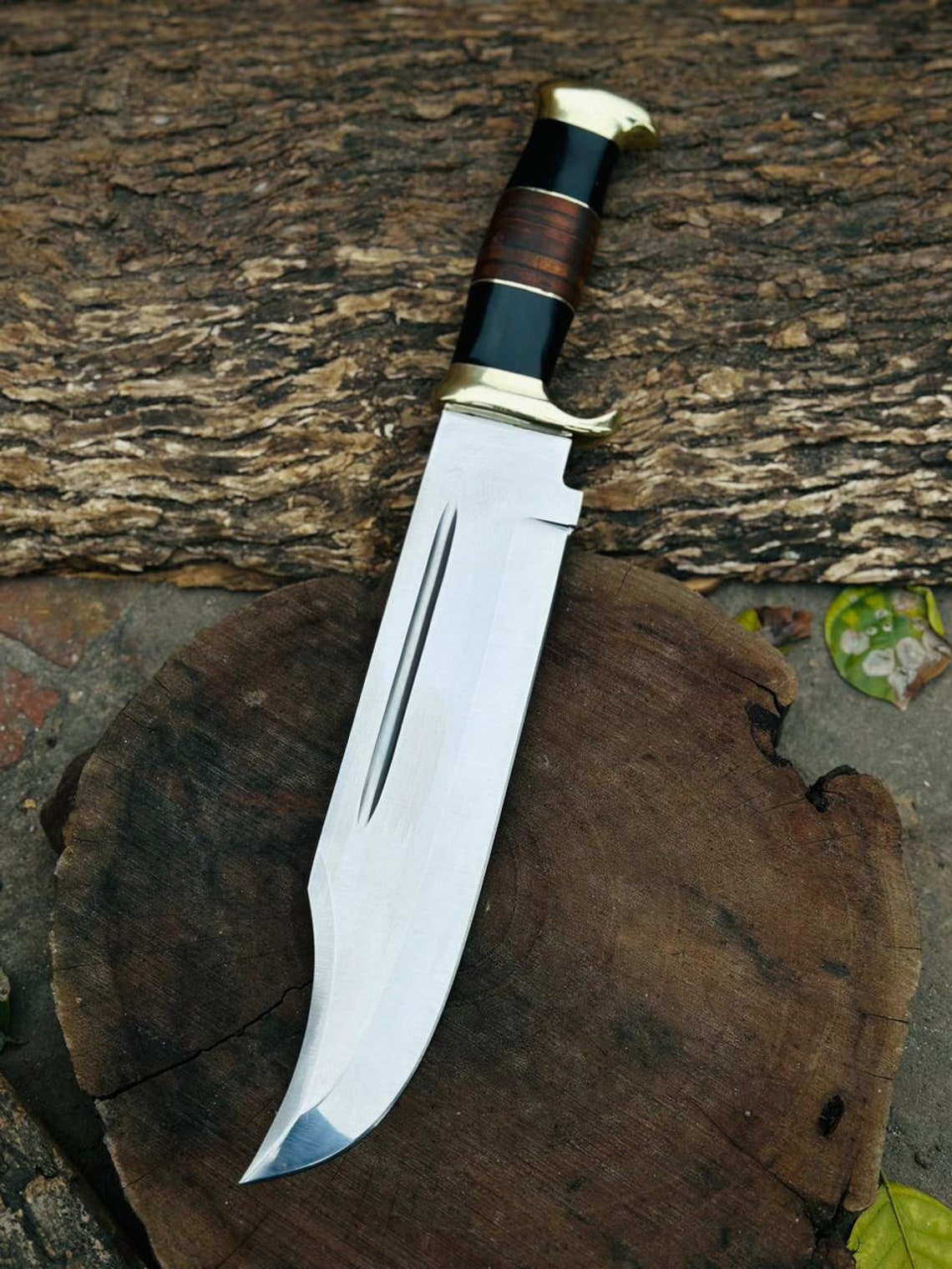 Hand Forged Stainless Steel Bowie Knife Blade 10 Inches Handle 5 Inches ...