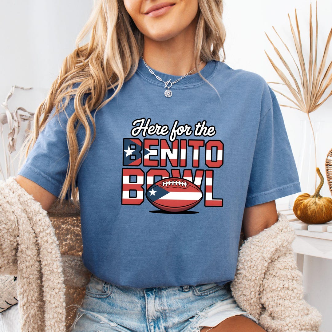 Benito Bowl Football Shirt | Bad Bunny Super Bowl Tee | Puerto Rico ...