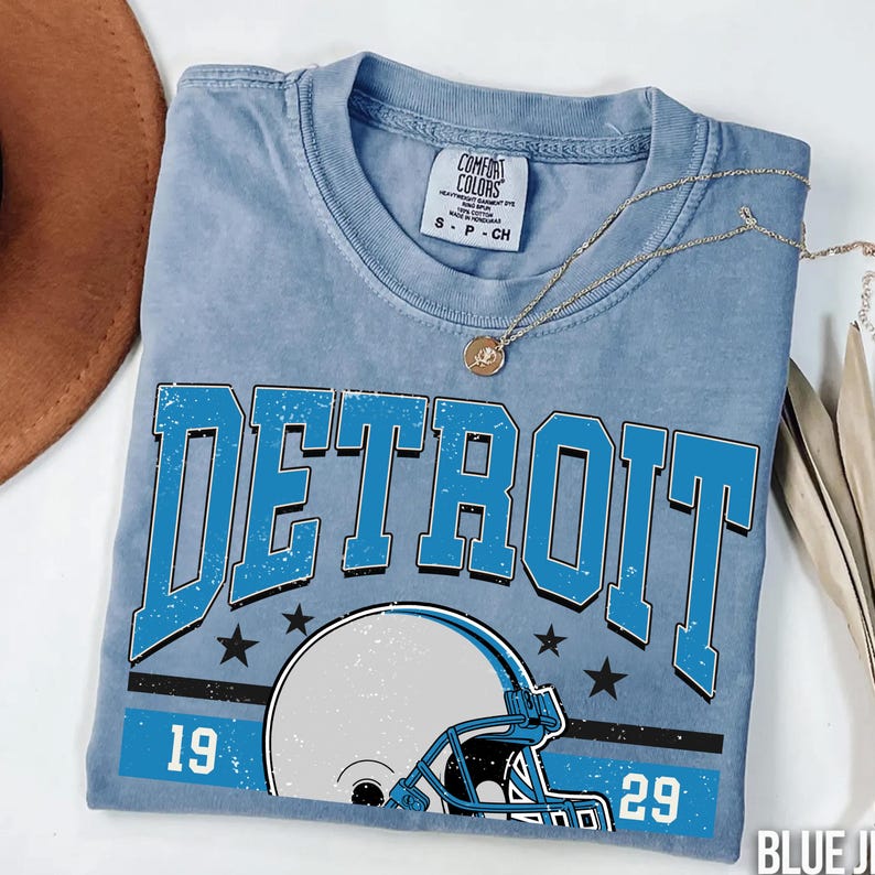 Vintage Detroit Football Comfort Colors T-shirt, Retro Lion Game Day T ...