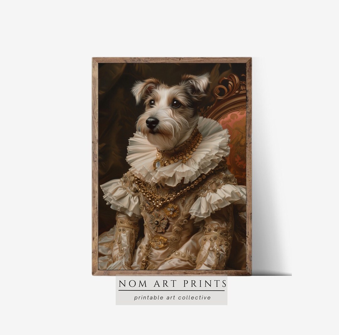Custom Dog Portrait, Custom Medieval Pet Portrait, Historical Princess ...