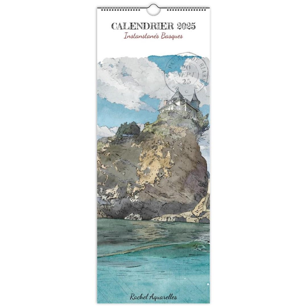 2025 Basque Country Watercolor Calendar in French Customizable | Add ...