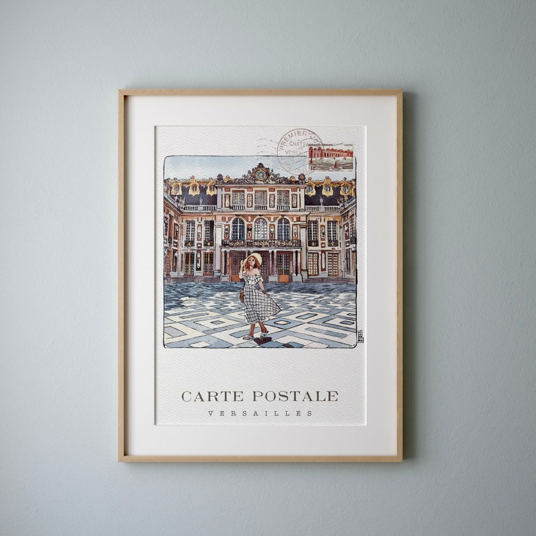Watercolor Poster Palace of Versailles / Travel Diary Les - Etsy