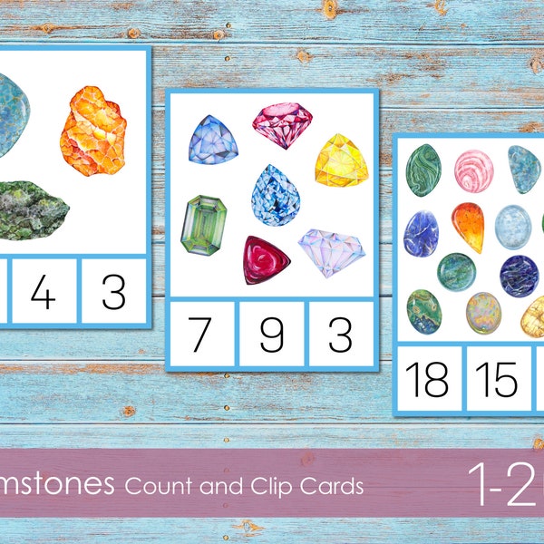 Count and Clip Cards - Etsy
