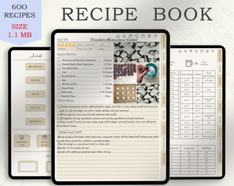 Goodnotes Recipe Book Template - Etsy