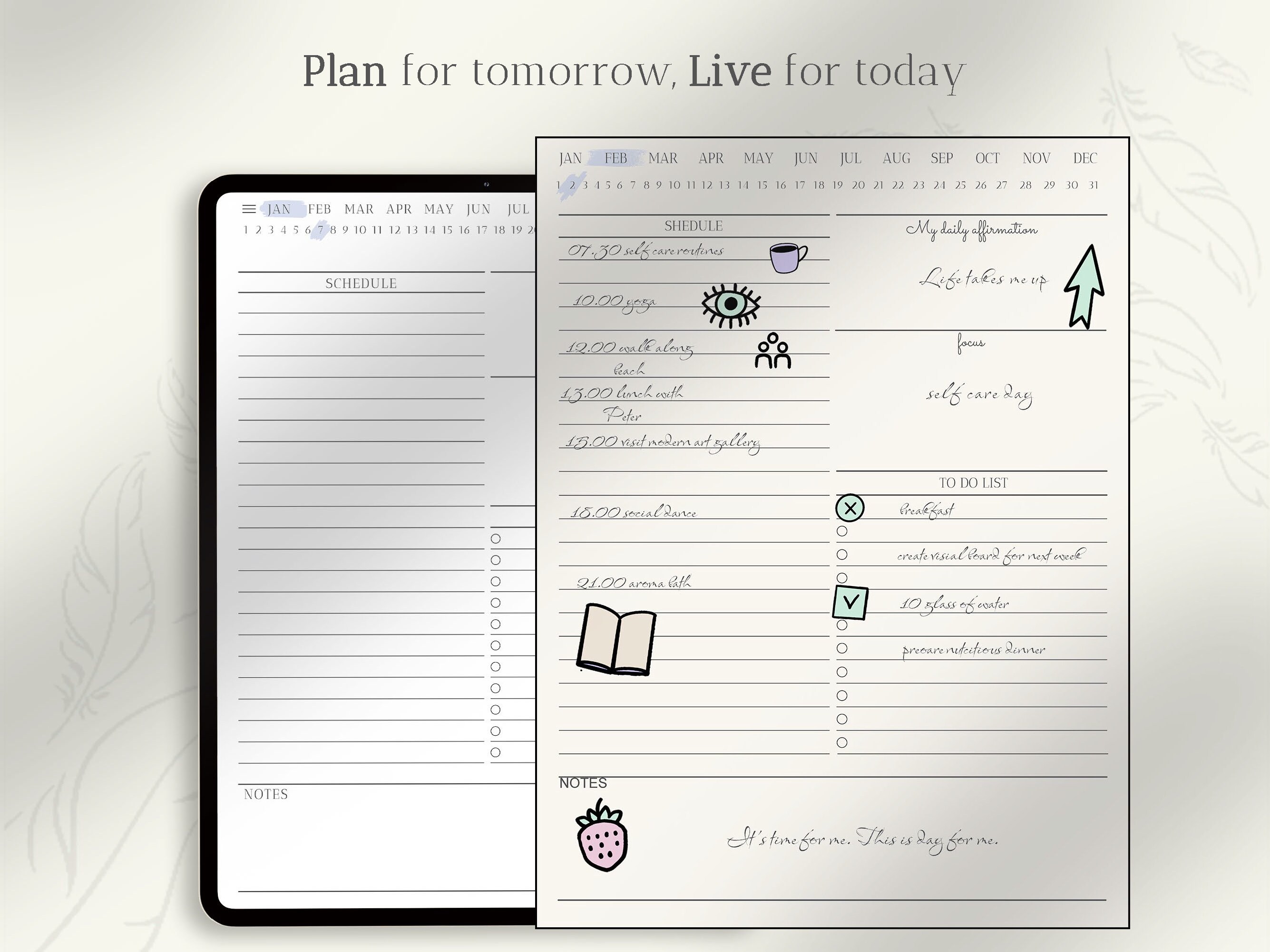 3 Hyperlinked Digital Planner With Stickers Goodnotes - Etsy