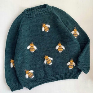 Bee Crochet Cardigan for Kids Girls Alpaca Sweater Crochet Bee Honey ...