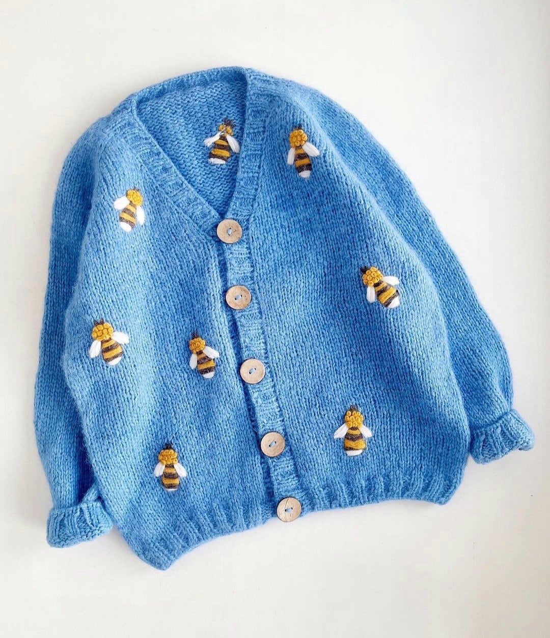 Bee Crochet Cardigan for Kids Girls Alpaca Sweater Crochet Bee Honey ...