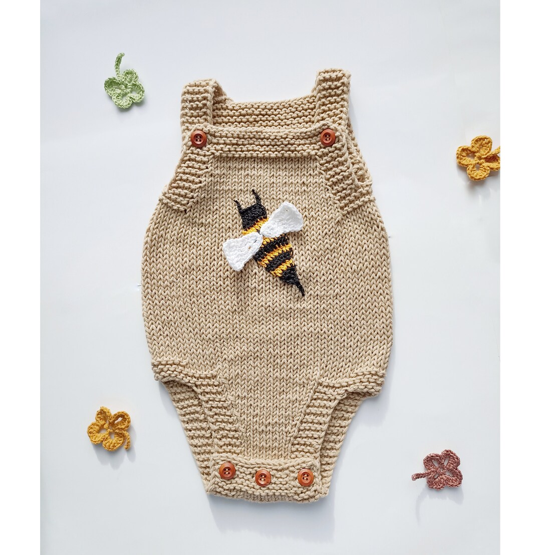Bee First Birthday Outfit Bumble Bee Romper Crochet Bee, Honey Bee Baby Shower, Gift Newborn Boy ...