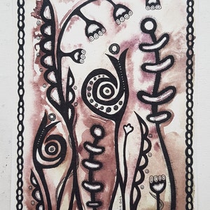 Fine Art Giclee Print of Folklore Drawing Folk Art in A4 - Etsy