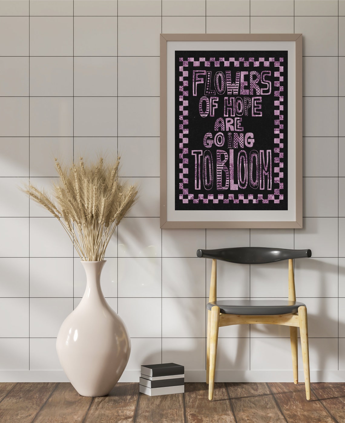 Black & Pink Glitter Typography Poster Maximalist Moody Barbiecore Plakat EMO Princess Cool Art ...