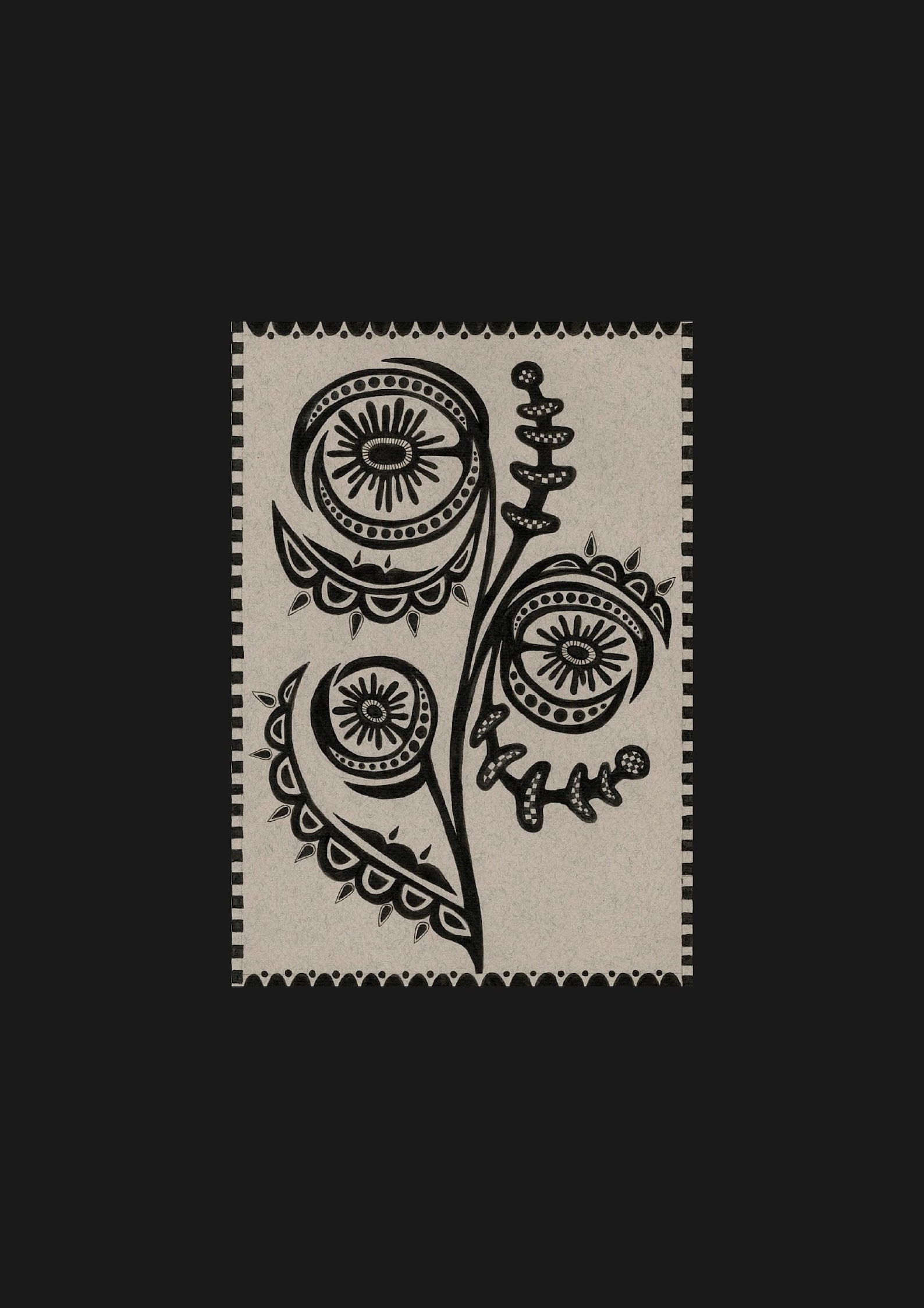 Fine Art Print of Folklore Drawing Print of Original Folk Art in A4 ...