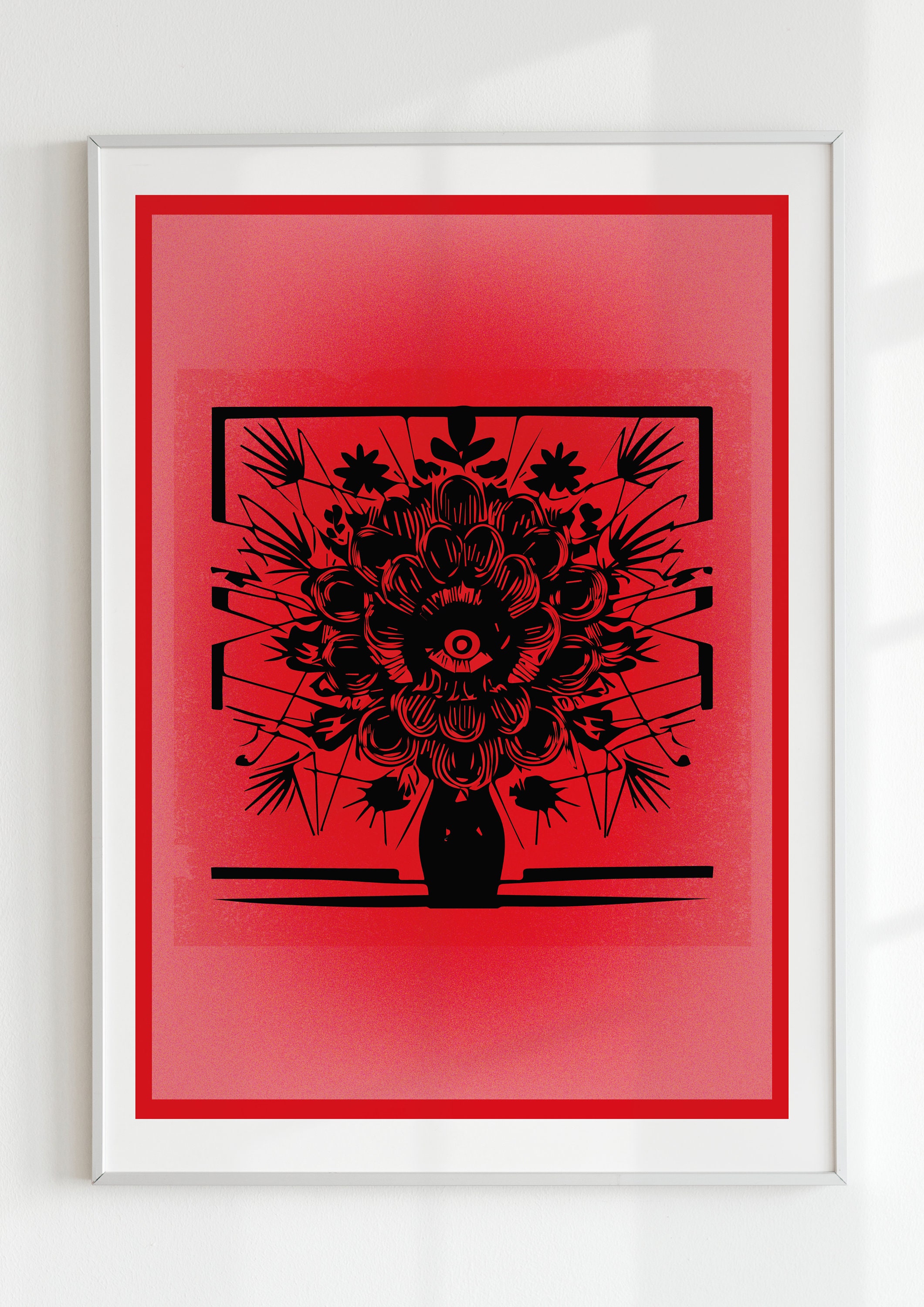 Surreal Wall Art Red Moody Art Print Weird Art Download - Etsy