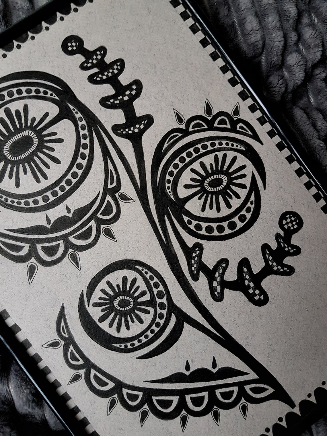 Folklore Drawing Original Folk Art in A4 Size Slavic Pagan Art Original ...