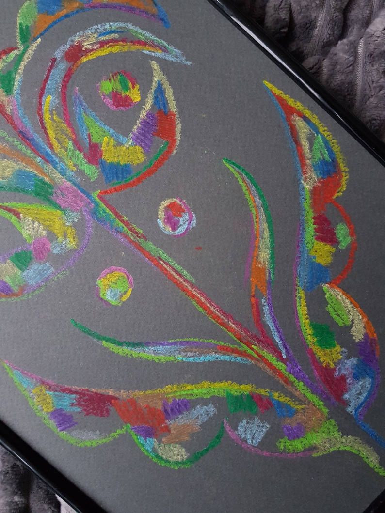 Floral Folklore Drawing Original Naive Botanical Artwork in A4 Size ...