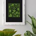 Bold Neon Green Wall Art Matrix Style Poster Techno Steampunk Plakat ...