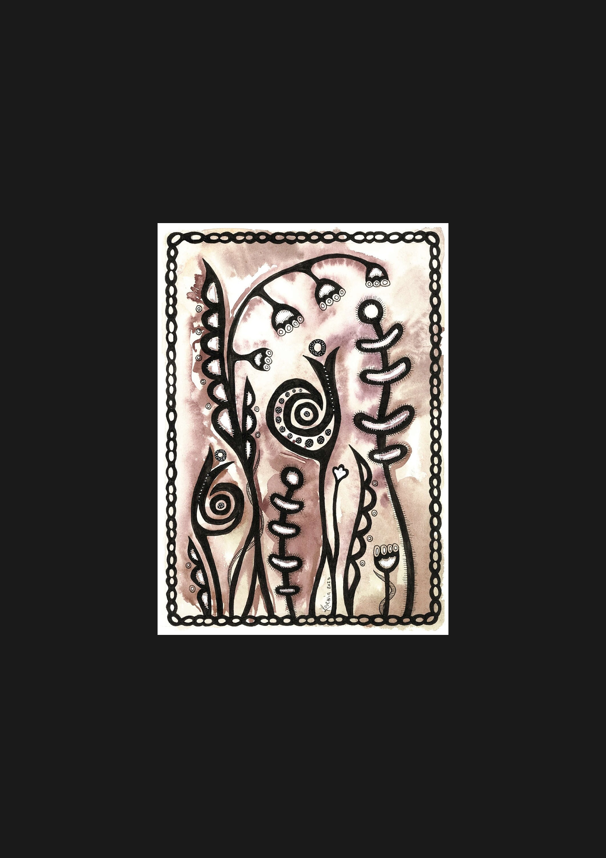 Fine Art Giclee Print of Folklore Drawing Folk Art in A4 - Etsy