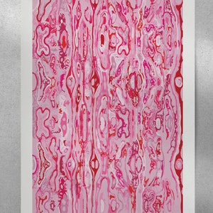 Pink and Red Wall Art Poster Abstract Maximalist Decor Art Print ...
