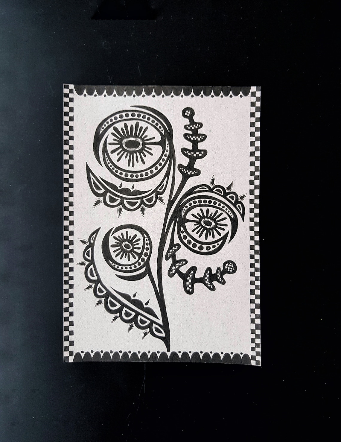Folklore Drawing Original Folk Art in A4 Size Slavic Pagan Art Original ...