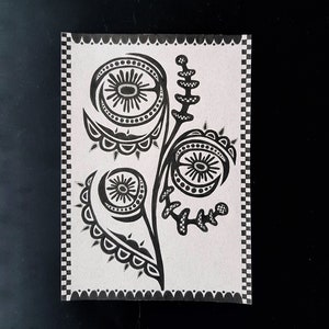 Folklore Drawing Original Folk Art in A4 Size Slavic Pagan Art Original ...