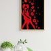 Two Girls Kissing Black and Red Print Subtle Lesbian Lovers Wall Art WLW Poster Queer Digital ...