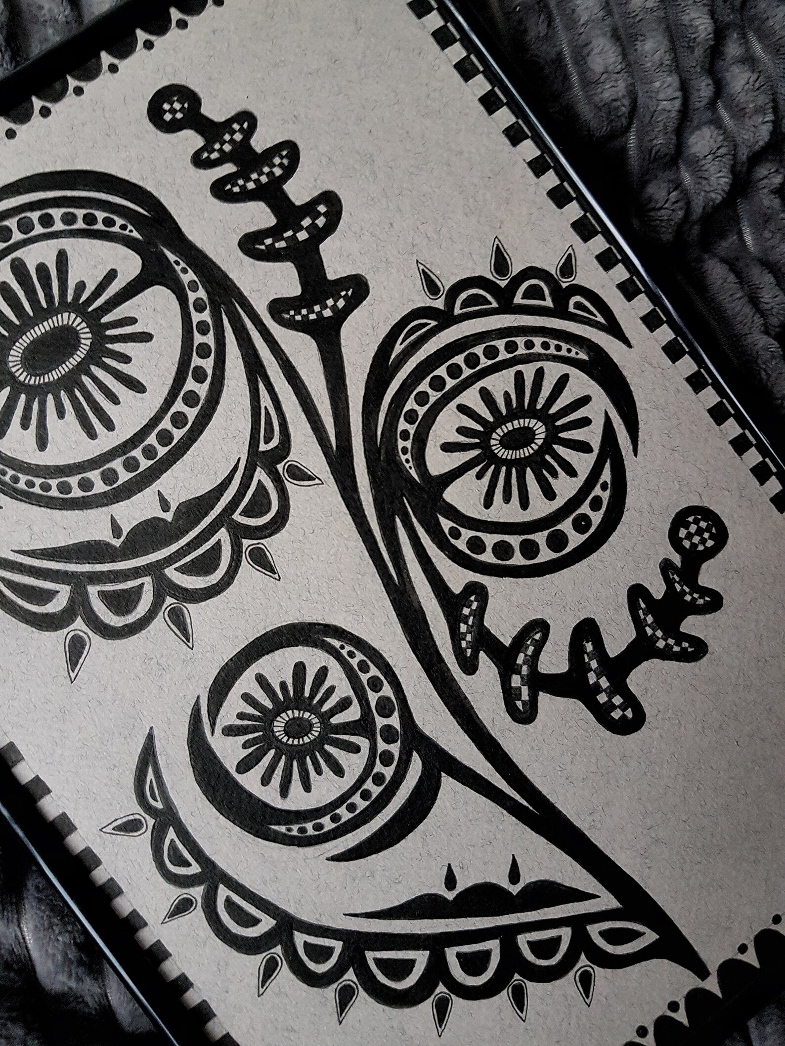 Fine Art Print of Folklore Drawing Print of Original Folk Art in A4 ...