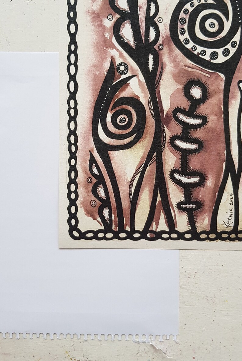 Fine Art Giclee Print of Folklore Drawing Folk Art in A4 - Etsy