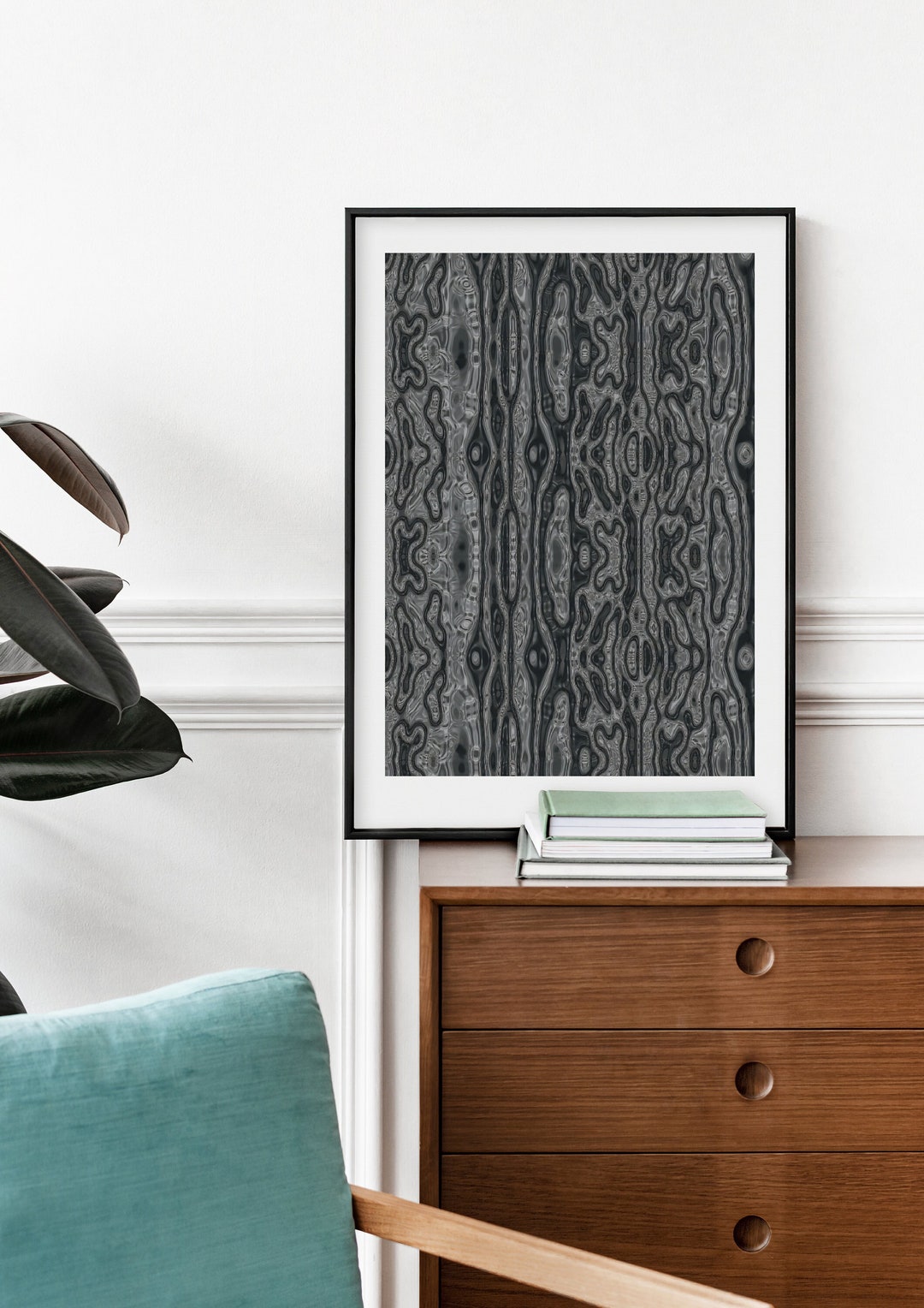 Abstract Grey Art Downloadable Neutral Wall Print Futuristic Geometric ...