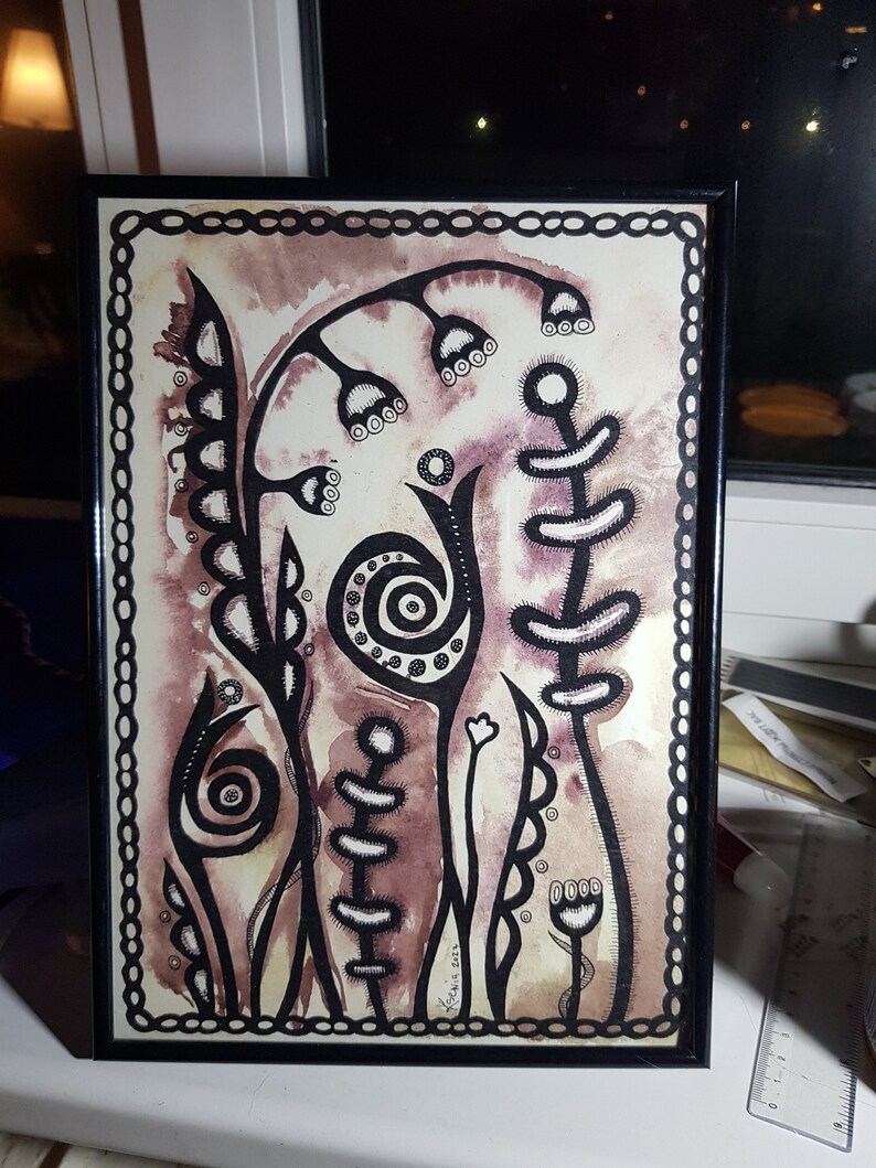 Fine Art Giclee Print of Folklore Drawing Folk Art in A4 Size Slavic ...