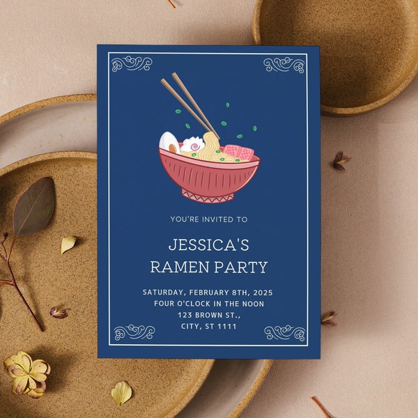 Printable Ramen Party Invitation - Etsy