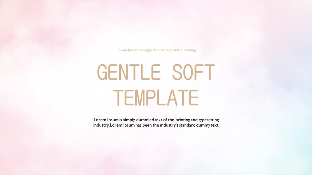 Gentle Soft Ppt Soft Background Powerpoint Presentation Clean