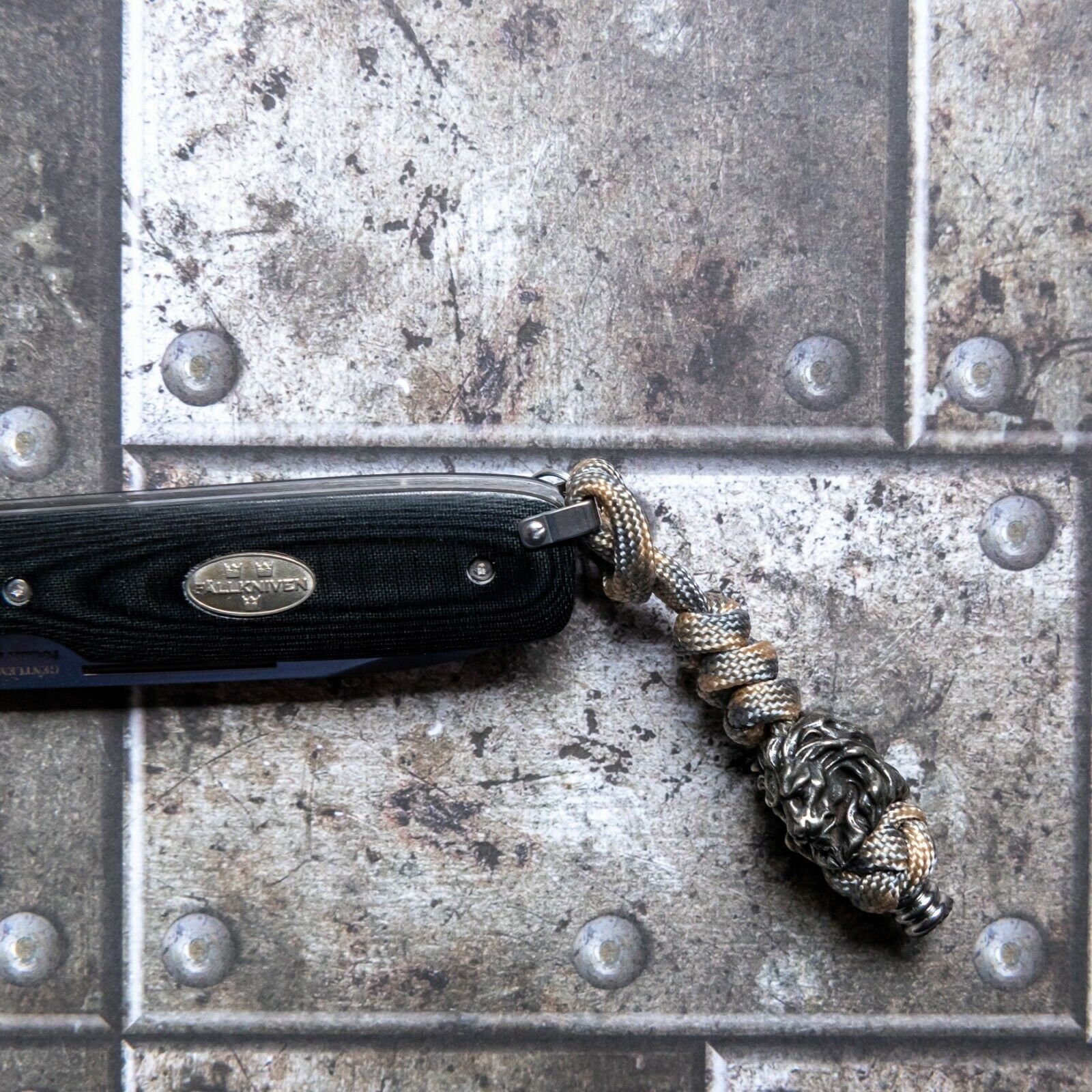 Practicalix Paracord Knife Lanyard Holder Warrior Metal Beads Handmade ...