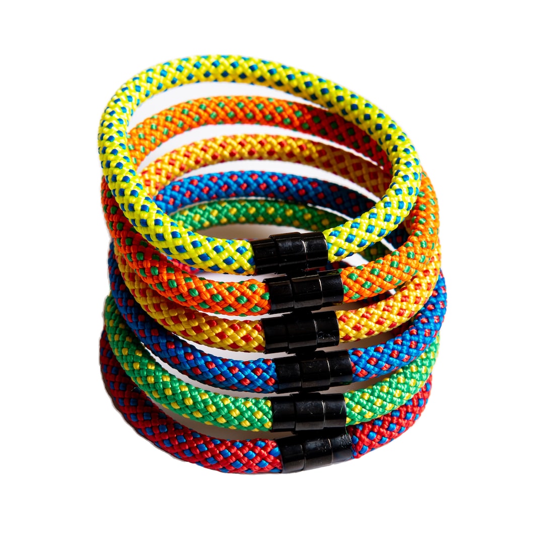 Rock Climbing 6mm Rope Minimalist Wrist Bracelet Men Women Magnetic ...