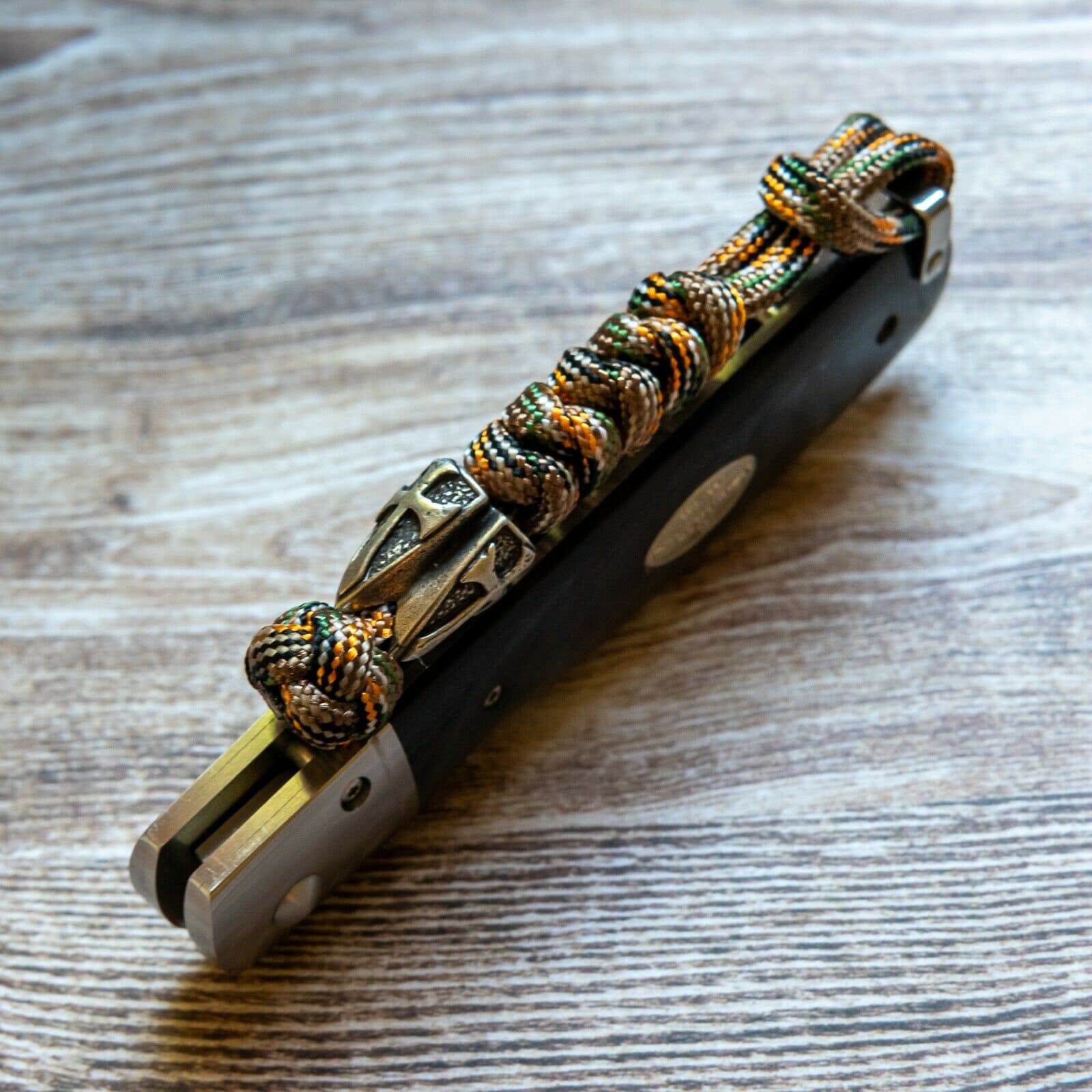 Practicalix Paracord Knife Lanyard Holder Warrior Metal Beads Handmade ...