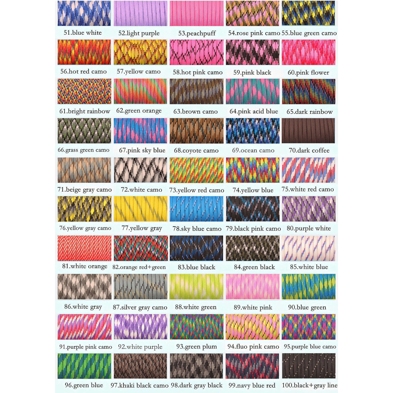 10m 32 Feet Paracord 550 Cord Type III 7 Strand 200 Vibrant - Etsy