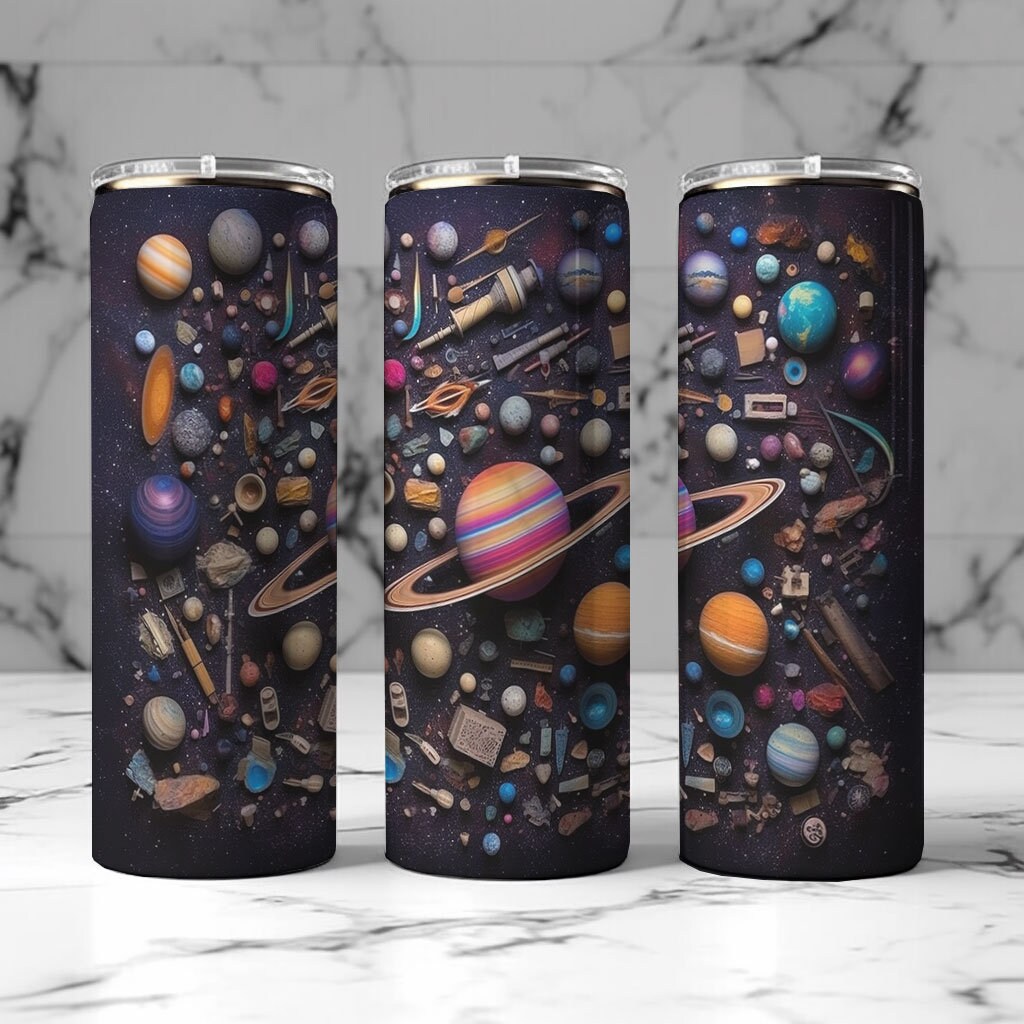 Space Planets Tumbler Wrap PNG, Space Tumbler, Galaxy Tumbler ...