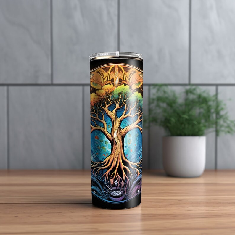 Hippie Tree of Life Tumbler Wrap PNG, Tree of Life, Tree of Life, Tree ...