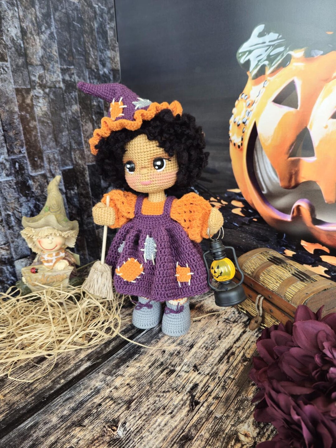 Halloween Witch Doll, Halloween Crochet, Witch Doll, Witch Toy ...