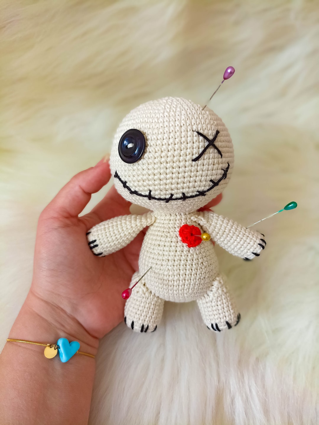 Voodoo Doll, Pin Cushion Doll, Phasmophobia, Pincushion, Crochet Voodoo ...