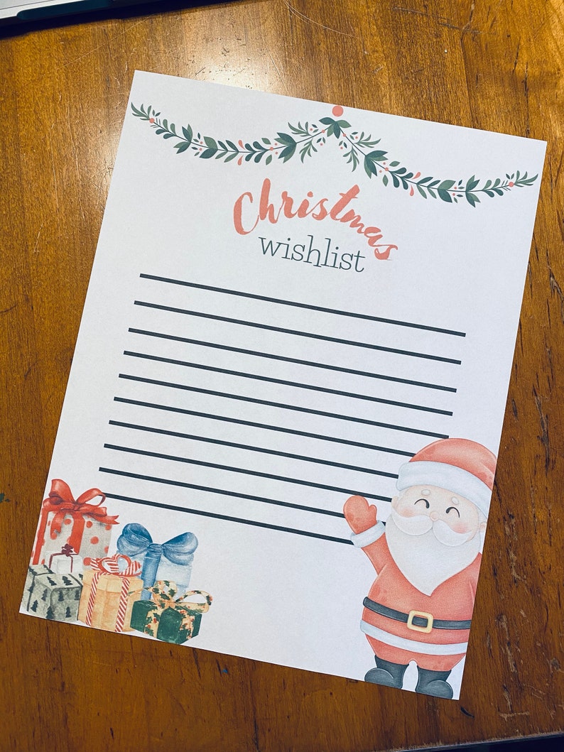 Christmas Wishlist PDF Printable - Etsy